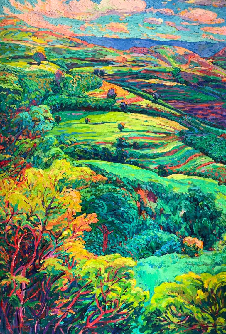 Plateau colors Painting by Thi Xuan Thao Le | Saatchi Art