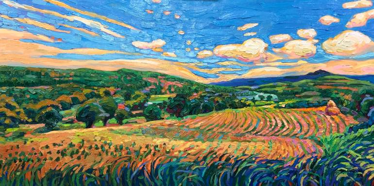 Sky and land Painting by Thi Xuan Thao Le | Saatchi Art