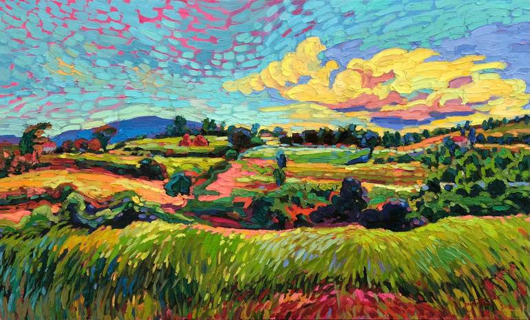 Brilliant memory land Painting by Thi Xuan Thao Le | Saatchi Art