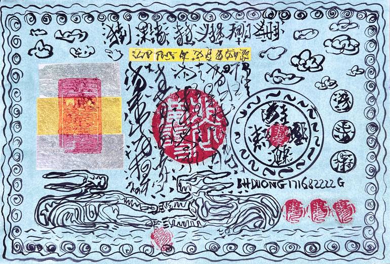 Spirit money no 5.2 Painting by Bui Hoang Duong | Saatchi Art