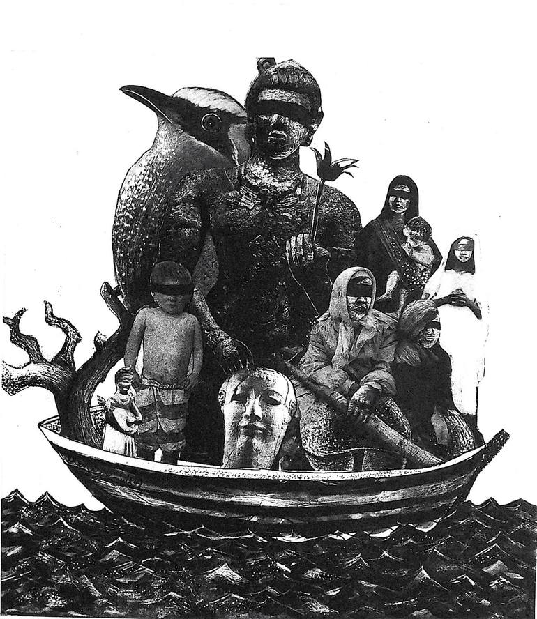 The Boat Printmaking by Fethi Meghelli | Saatchi Art