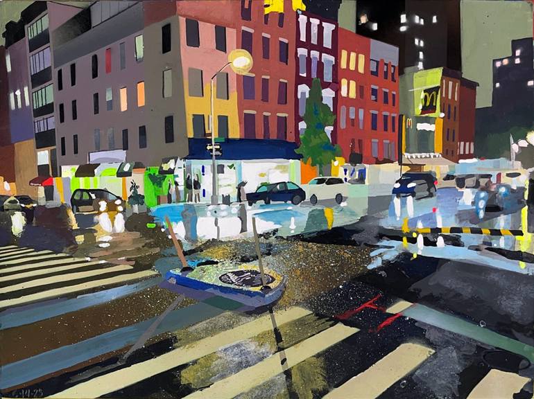 First and Seventh, NYC Painting by Jonathan Butterick | Saatchi Art