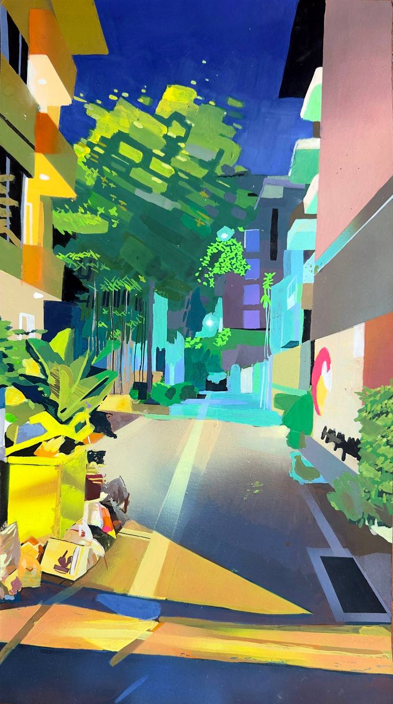 Soi Sukhumvit 22 Alley 2 Painting by Jonathan Butterick | Saatchi Art