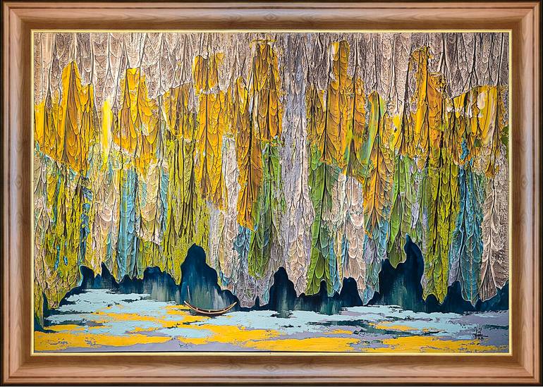 Yellow Serenity - Acrylic on canvas Painting by nguyen viet lam | Saatchi Art