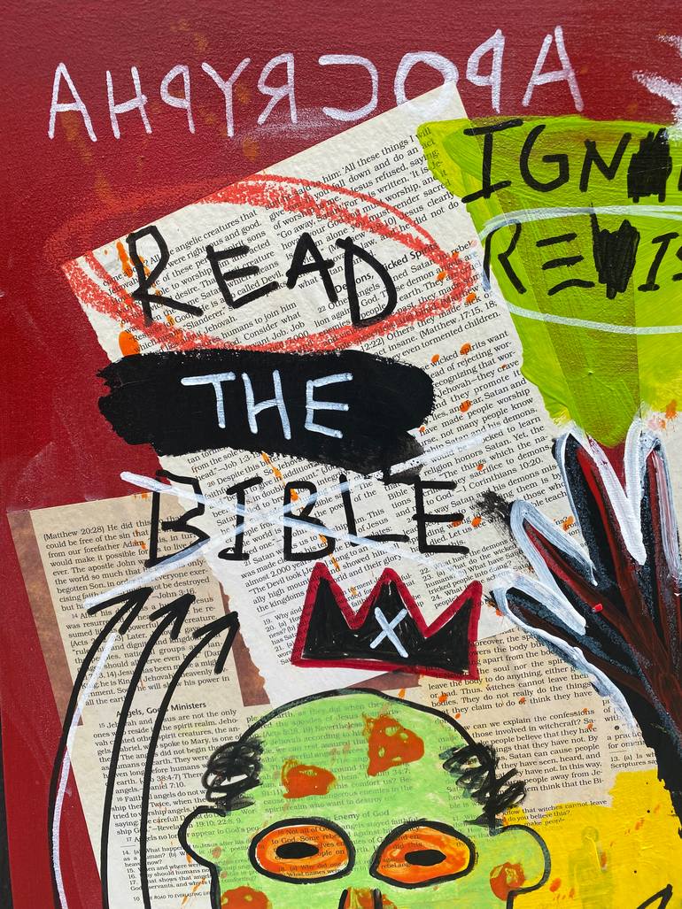 Satan obeys and serves God Painting by Cyril Emmanuel | Saatchi Art