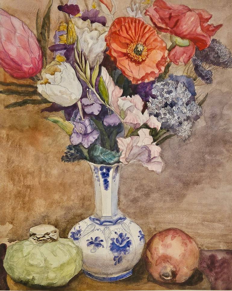 Floral Still Life Painting by Maria Elina | Saatchi Art