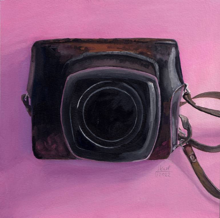 Old Film Camera II in Gouache, 2022 Painting by Julia Karl | Saatchi Art