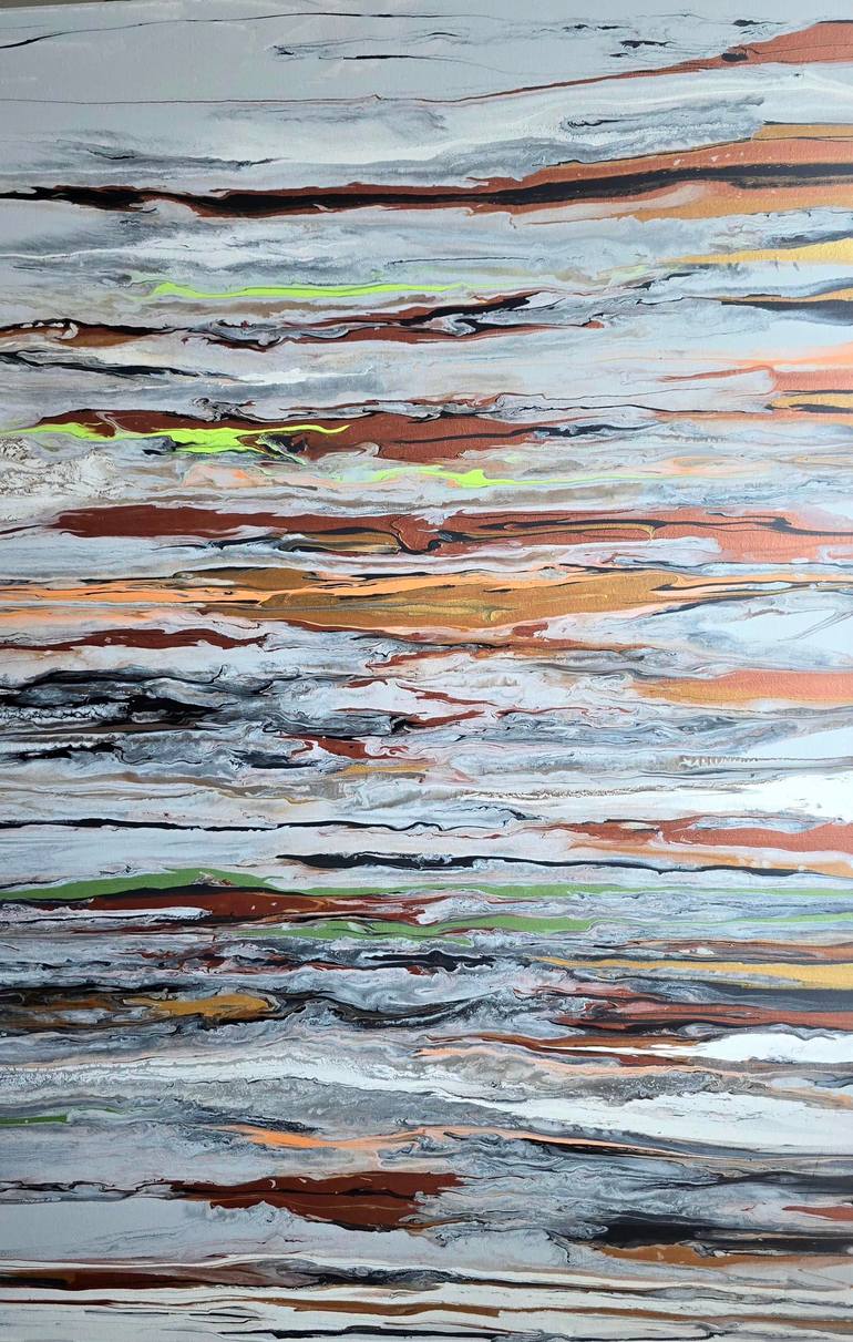 Stream of Consciousness: Golden Memory Painting by Yohahn Diko ...