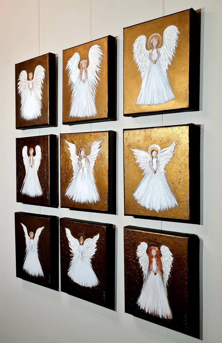Ariel Angel Painting by Madarasz Melinda | Saatchi Art