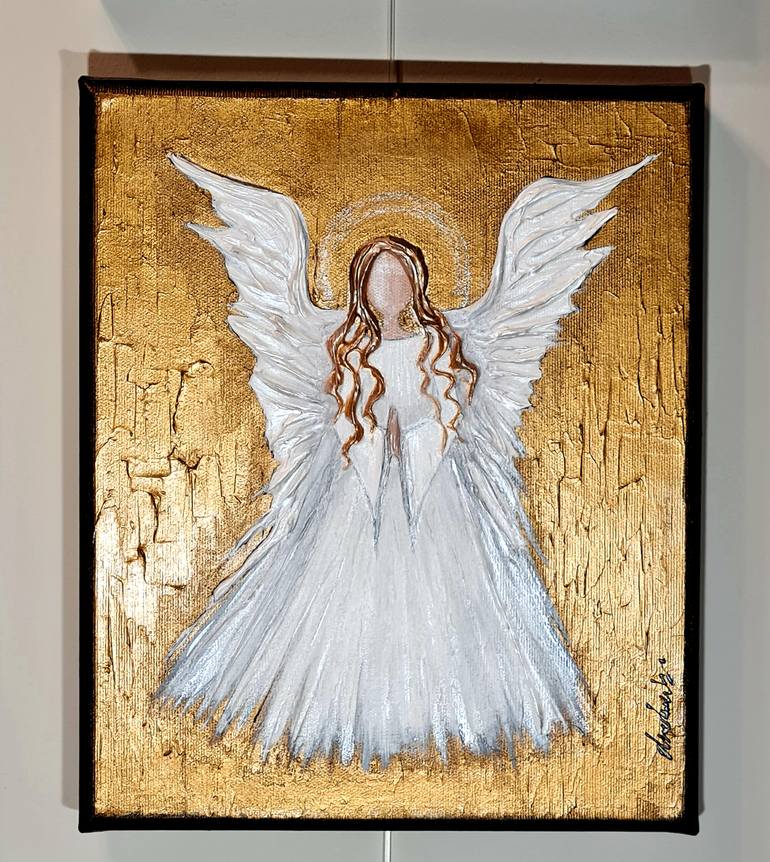 Celeste Angel Painting by Madarasz Melinda | Saatchi Art