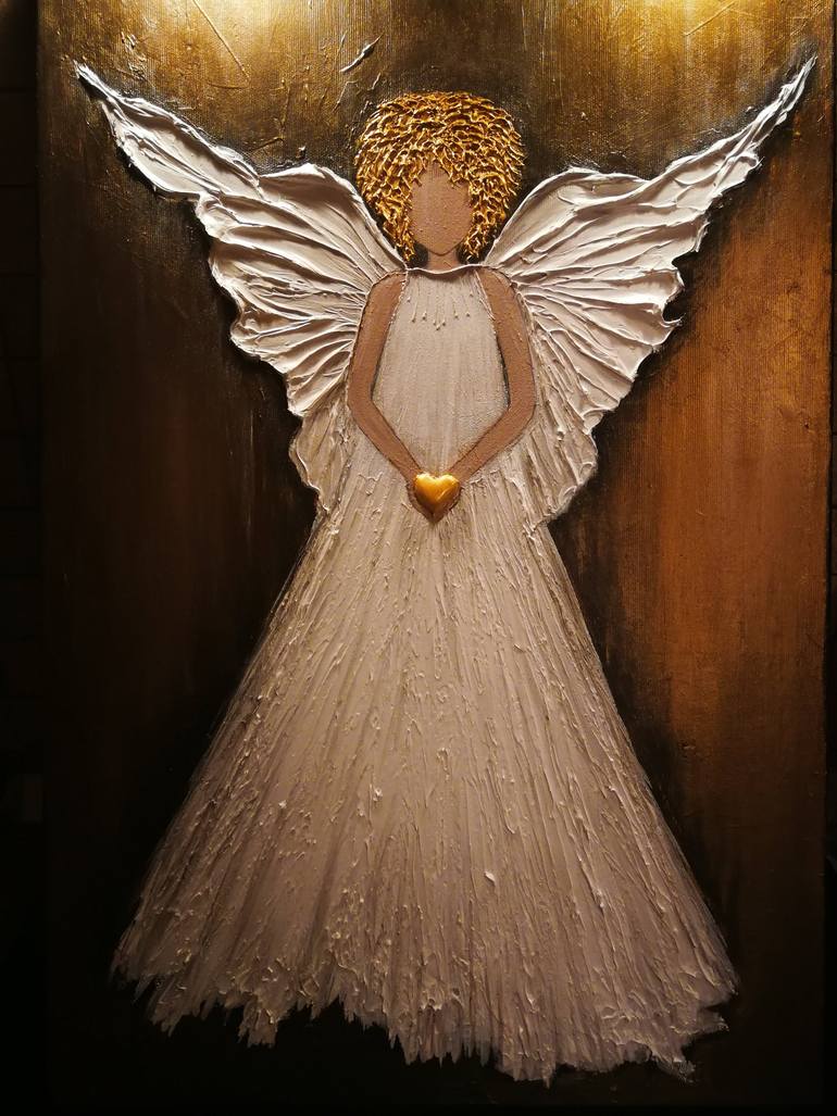 Aura Angel Painting by Madarasz Melinda | Saatchi Art