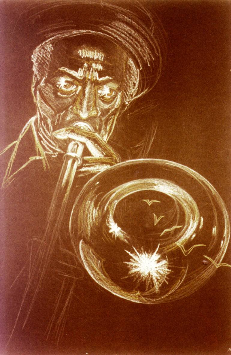 Jazzman Drawing by Bndicte Bourdil | Saatchi Art