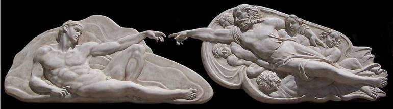 Creation of Adam Sculpture replica on Michelangelo 3 m. Sculpture by ...