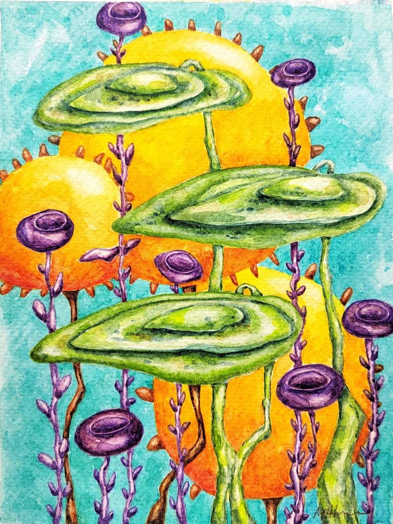 Fantasy Flora Painting by Alena Masyutina | Saatchi Art