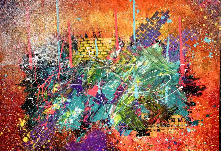 Cosmic Graffiti Painting by Mustafa Yassin | Saatchi Art