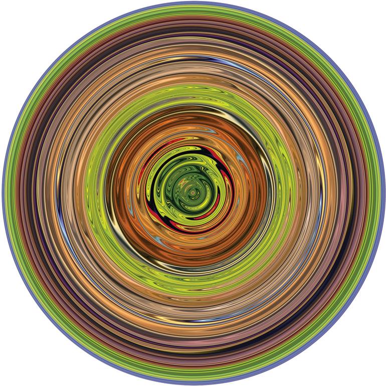 Emotions - Abstract #090 - Circular Artwork Sculpture by Contemporary ...