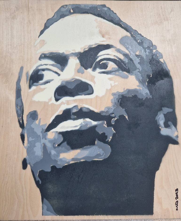Miles Davis - Painting on Birch Plywood Painting by Martin Willis ...