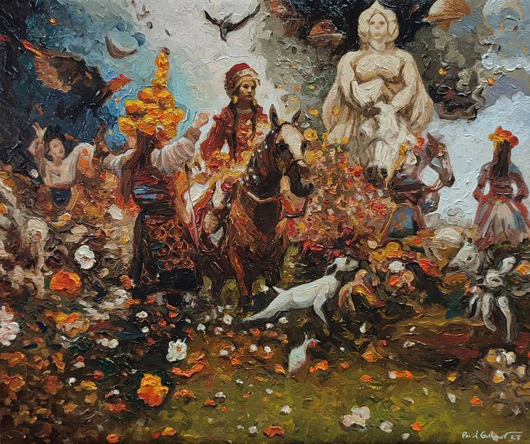 Planetary parade oil on canvas Painting by Pavel Guliaev | Saatchi Art