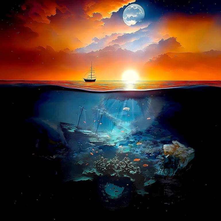 Sun and Moon Photography by Sebastian Scherf | Saatchi Art