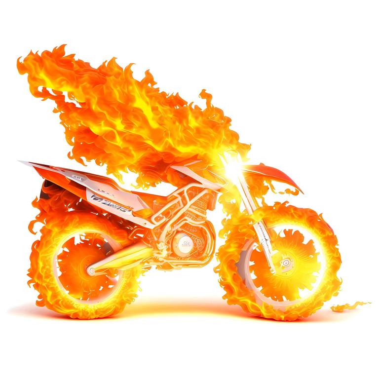 Fire-Bike Photography by Sebastian Scherf | Saatchi Art