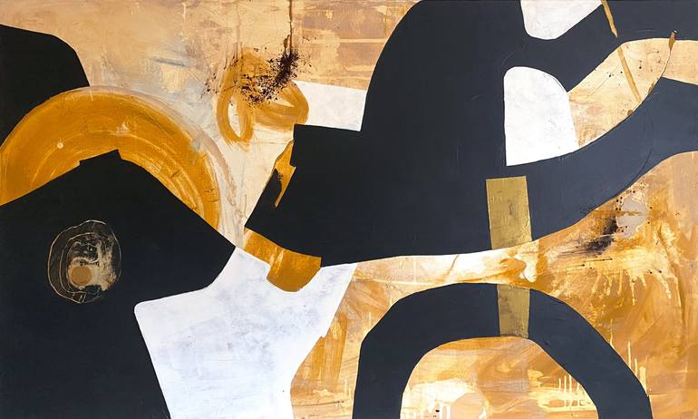 Honeyed Tetris Painting by Lina Navickaite | Saatchi Art