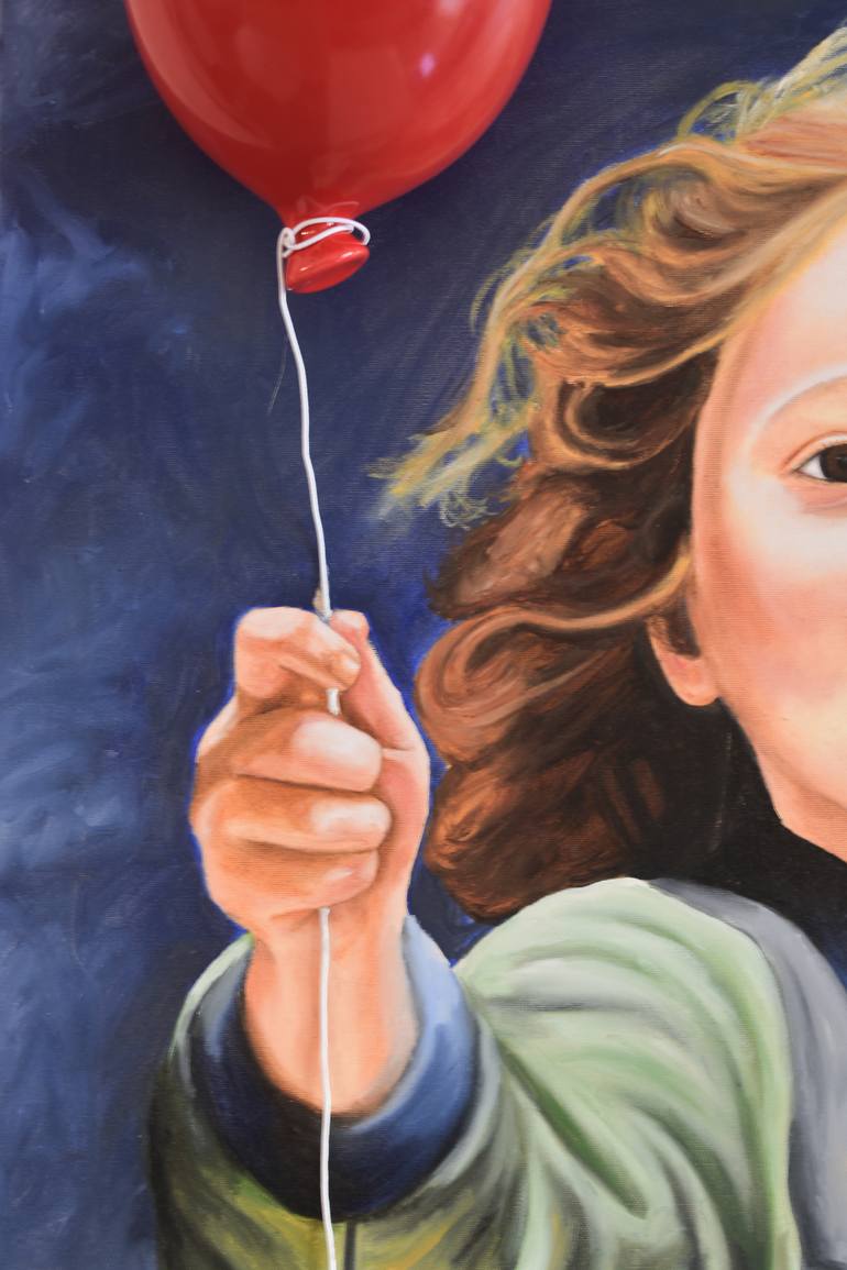 Red Balloon Painting by Marco Dimonte Malcomart | Saatchi Art