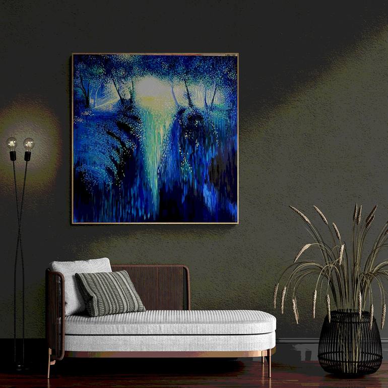 The Mysterious Garden, 125x125 Painting by Tatjana Tasso | Saatchi Art