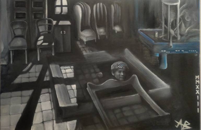 Lost at Sea Painting by Aleš Bálek | Saatchi Art