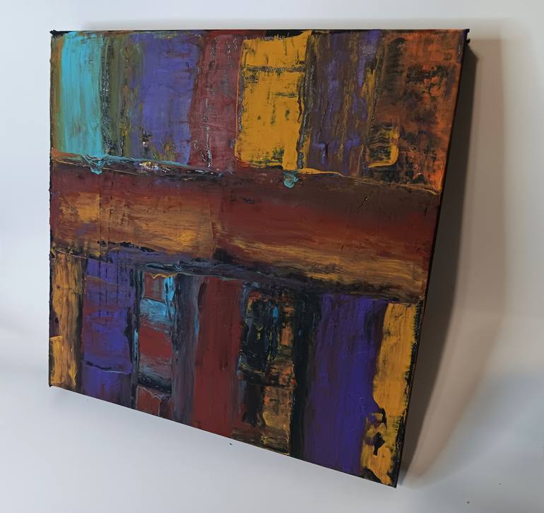 Colors of New Mexico - Santa Fe - (small abstract) Painting by Charles ...