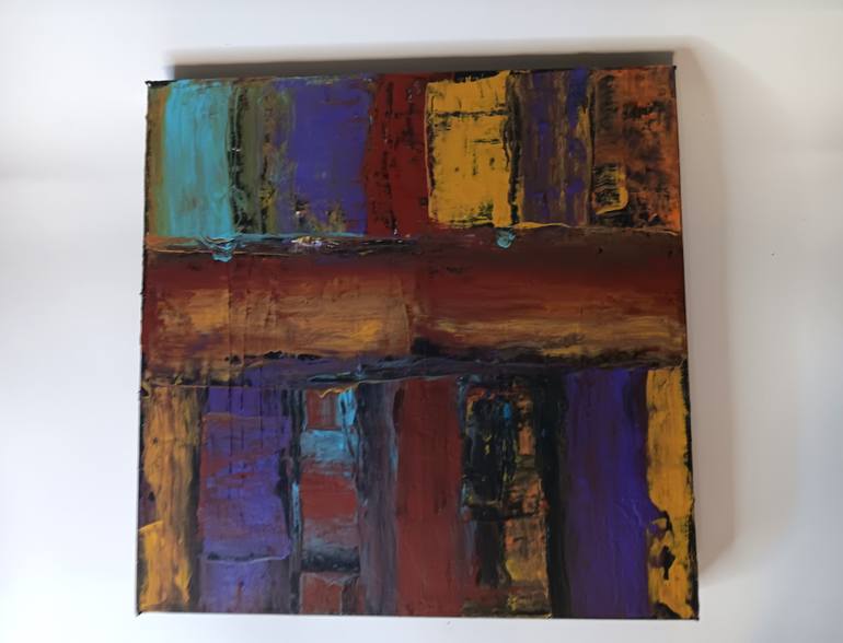 Colors of New Mexico - Santa Fe - (small abstract) Painting by Charles ...