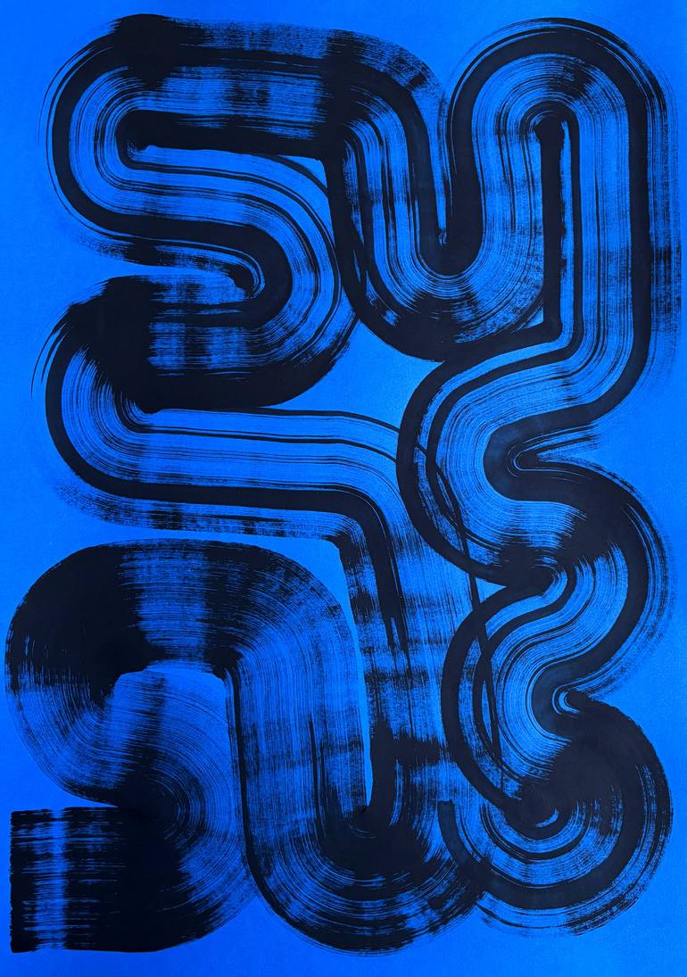 INDIGO VI Drawing by Maksym Skvortsov | Saatchi Art