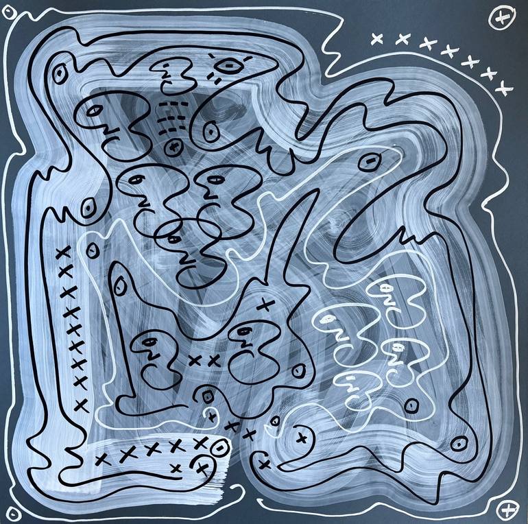 Gray Maze I Painting by Maksym Skvortsov | Saatchi Art