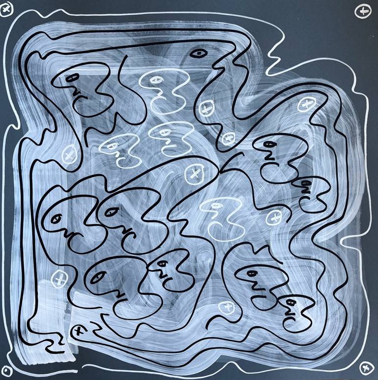 Gray Maze II Drawing by Maksym Skvortsov | Saatchi Art