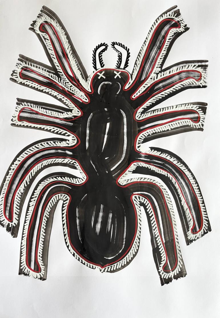 Scary Spider Drawing by Maksym Skvortsov | Saatchi Art