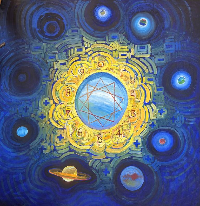 Solar System II Painting by Debra Weier | Saatchi Art