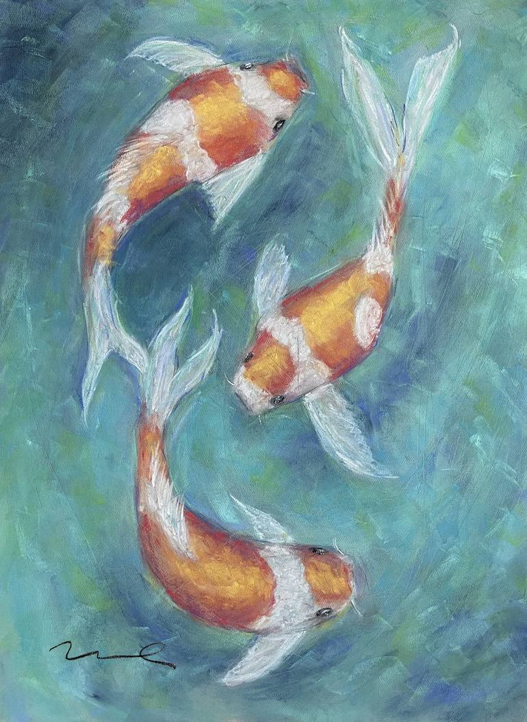 Koi Fish Painting by Michael Maccioli | Saatchi Art
