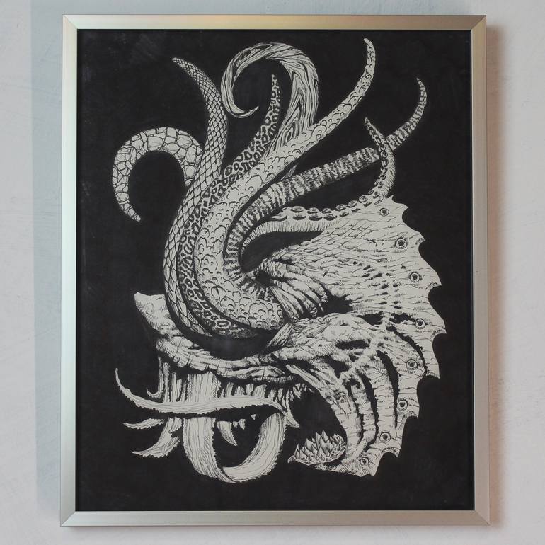 Eyes Reach Drawing by Chris Savido | Saatchi Art