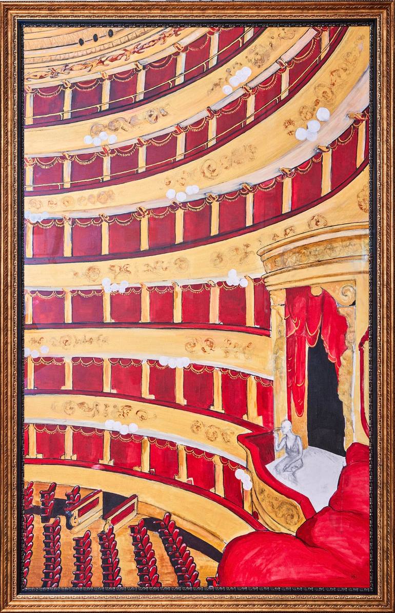 Teatro alla Scala Painting by Catalina Lliteras Rosselló | Saatchi Art