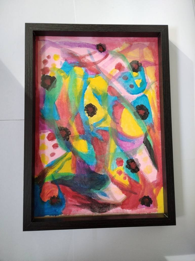 Tableau a l'huile sur toile et cadre en bois Painting by Mickaël Gast | Saatchi Art