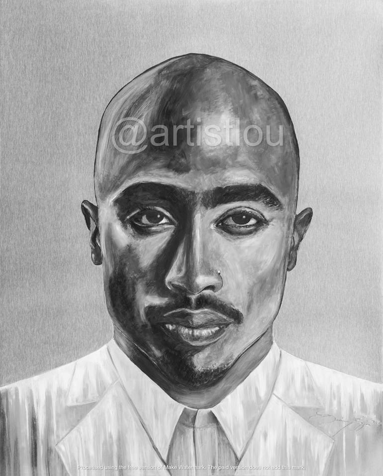 2pac Painting by Lucius Frazier | Saatchi Art