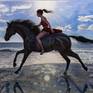Galloping on the beach Painting by José Antonio Garrucho | Saatchi Art