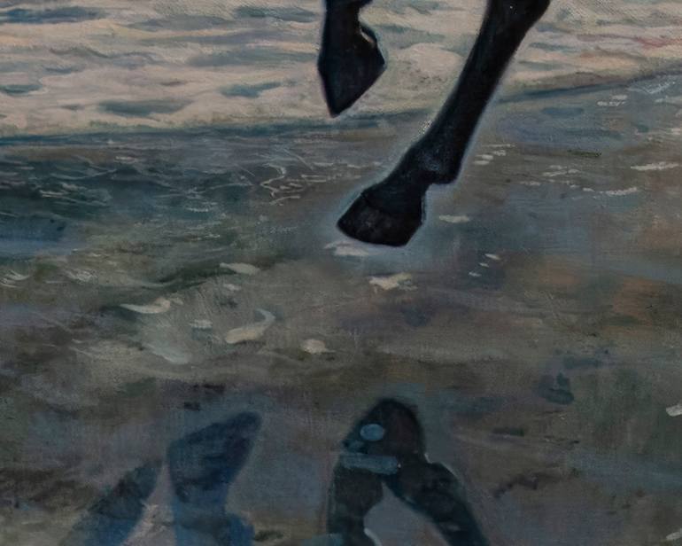 Galloping on the beach Painting by José Antonio Garrucho | Saatchi Art
