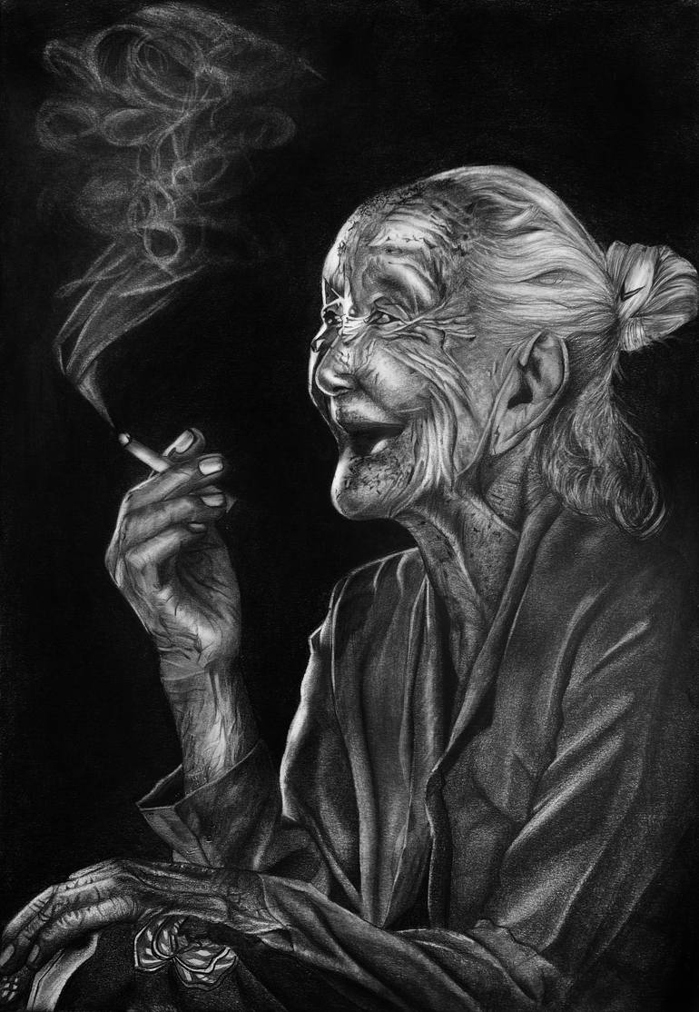 Dilapidation Drawing by Valeriia Laktina | Saatchi Art