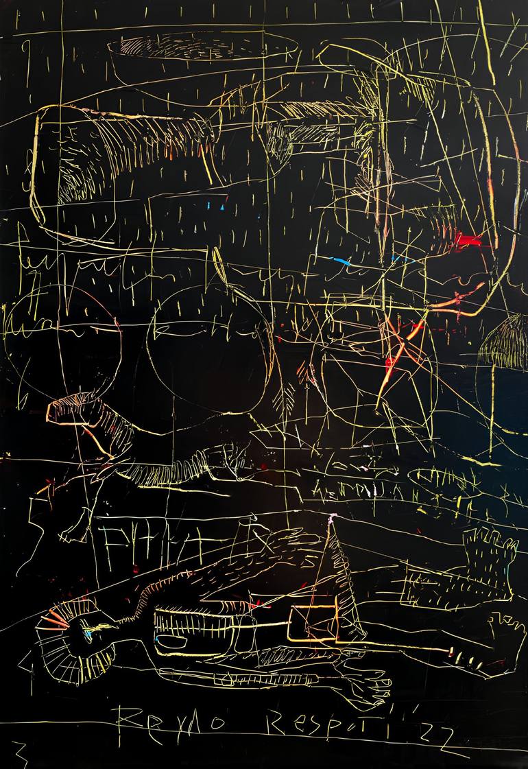 Erectus Line #2 Painting by 2madison Gallery | Saatchi Art