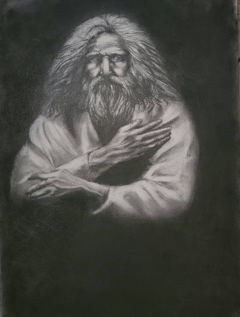 The prophet Drawing by Alejandro Kapetanakis | Saatchi Art
