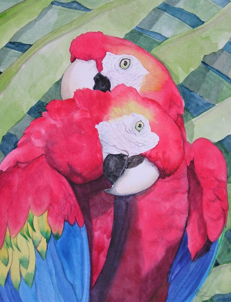 Macaws II Painting by Erica McCollough | Saatchi Art