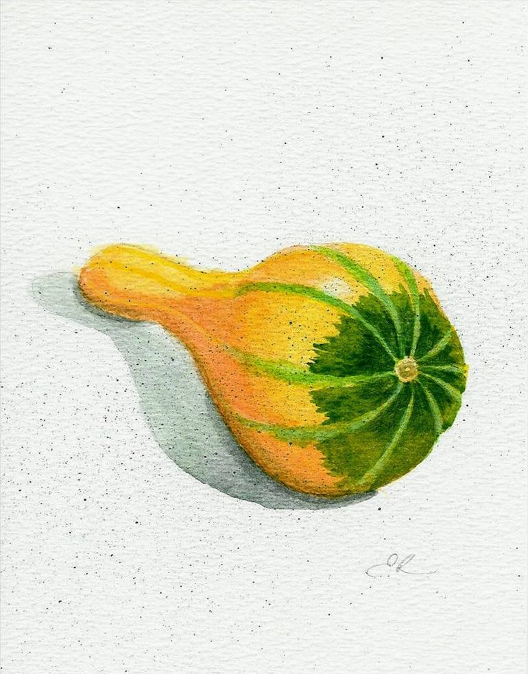 Autumn Gourd III Painting by Erica McCollough | Saatchi Art