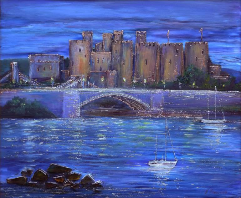 Conwy Castle Painting by Sergej Lipkin | Saatchi Art