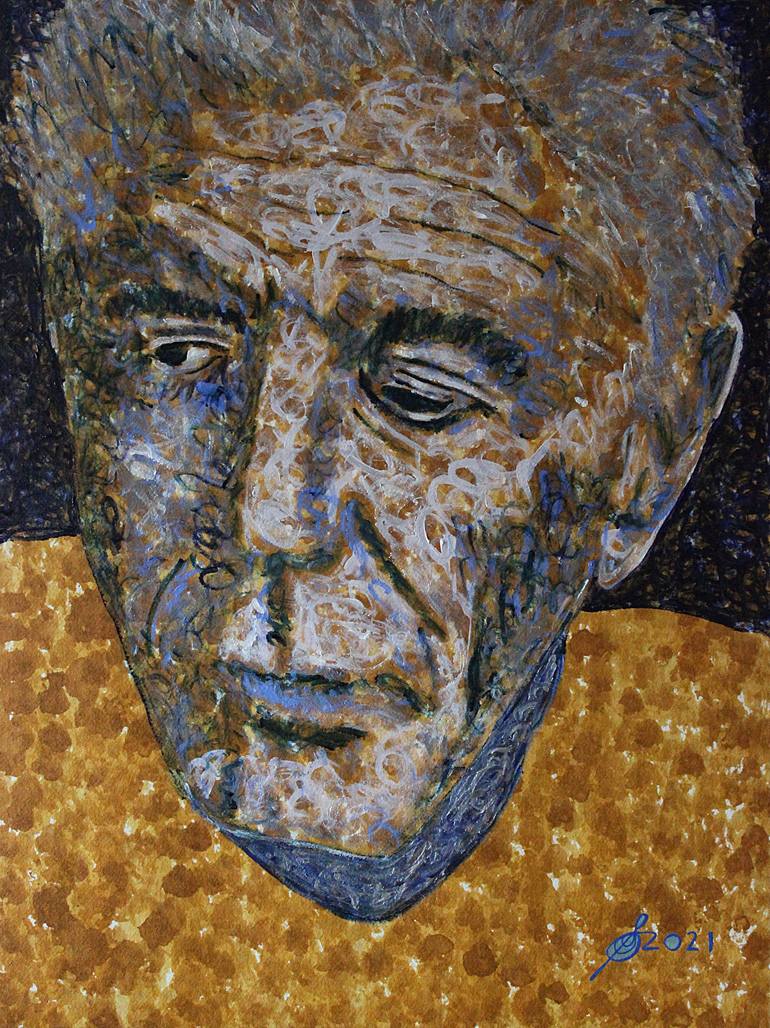 Anthony Bourdain Painting by Sol Luckman | Saatchi Art
