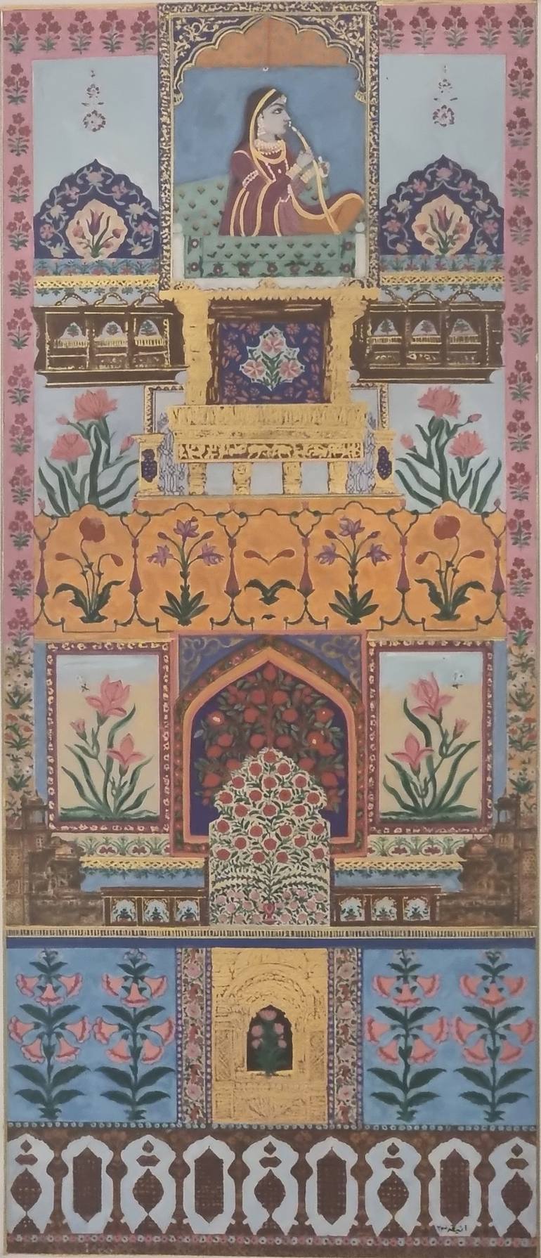 The Mughal tale Painting by Aniqa Fatima | Saatchi Art